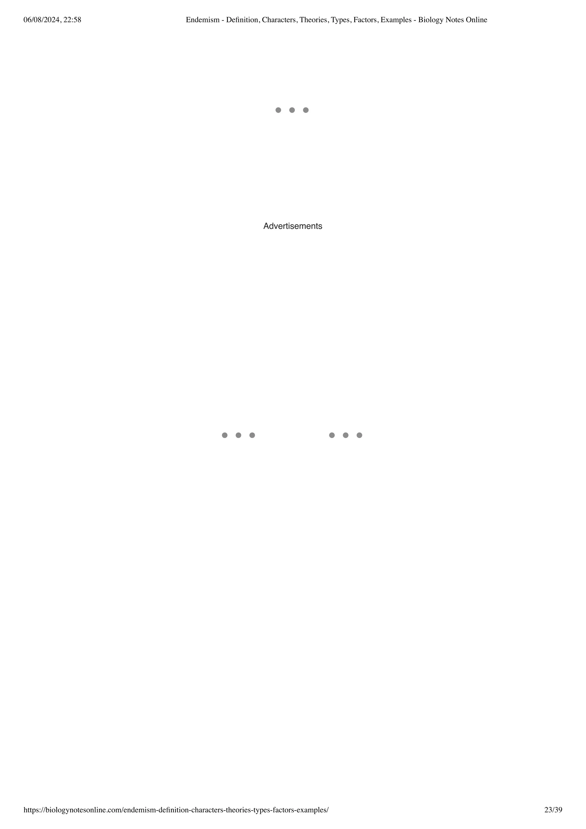 Endemism - Definition, Characters, Theories, Types, Factors, Examples ...