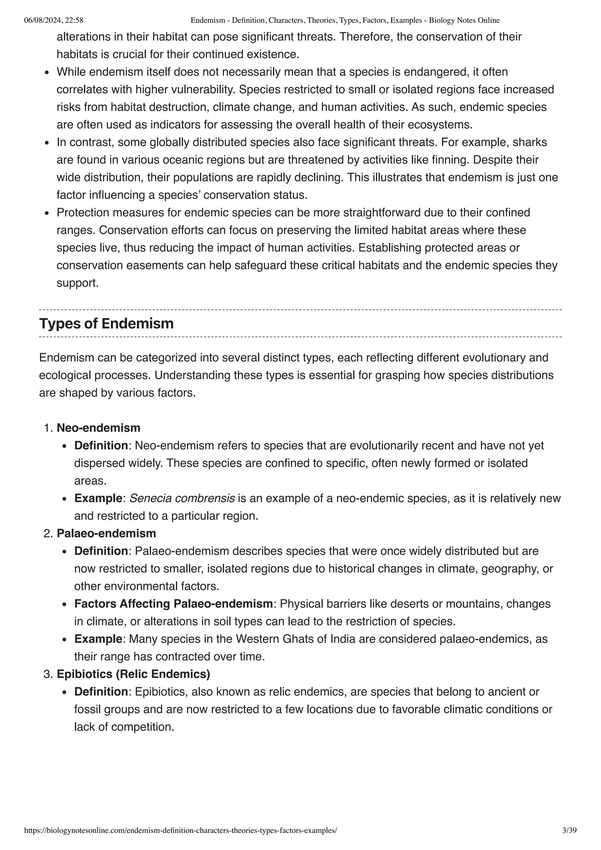 Endemism - Definition, Characters, Theories, Types, Factors, Examples ...