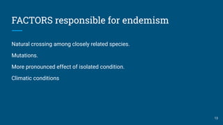 ENDEMISM and ENDEMIC SPECIES | PDF | Geography | Science