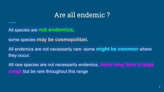 ENDEMISM and ENDEMIC SPECIES | PDF