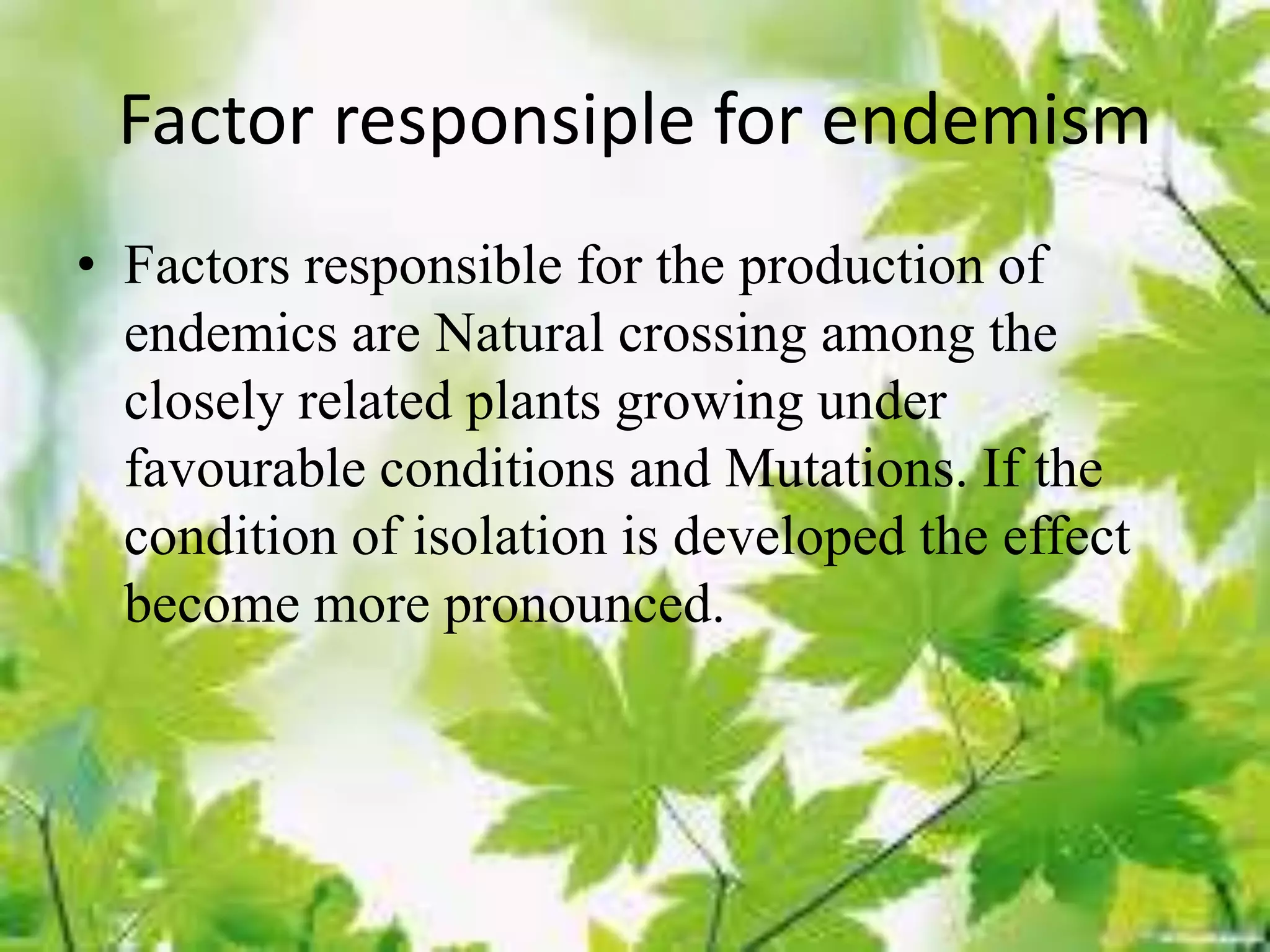 Endemism by vimalpriya subramanian | PPTX