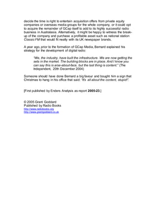 'GCap Media' by Grant Goddard | DOC