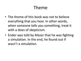 Ender's game plotline | PPTX
