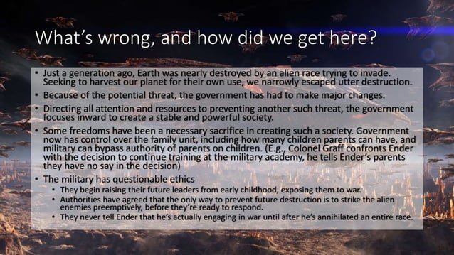 Ender’s Game Presentation | PPTX