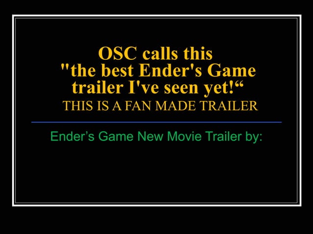 Enders Game Quiz Show