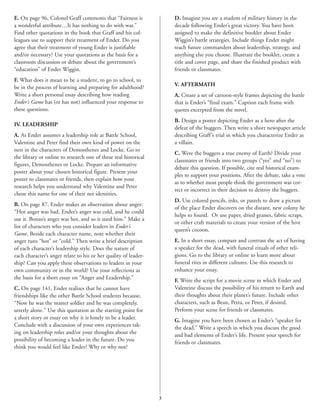 Ender's Game Reader's Guide | PDF | Fiction | Books and Literature