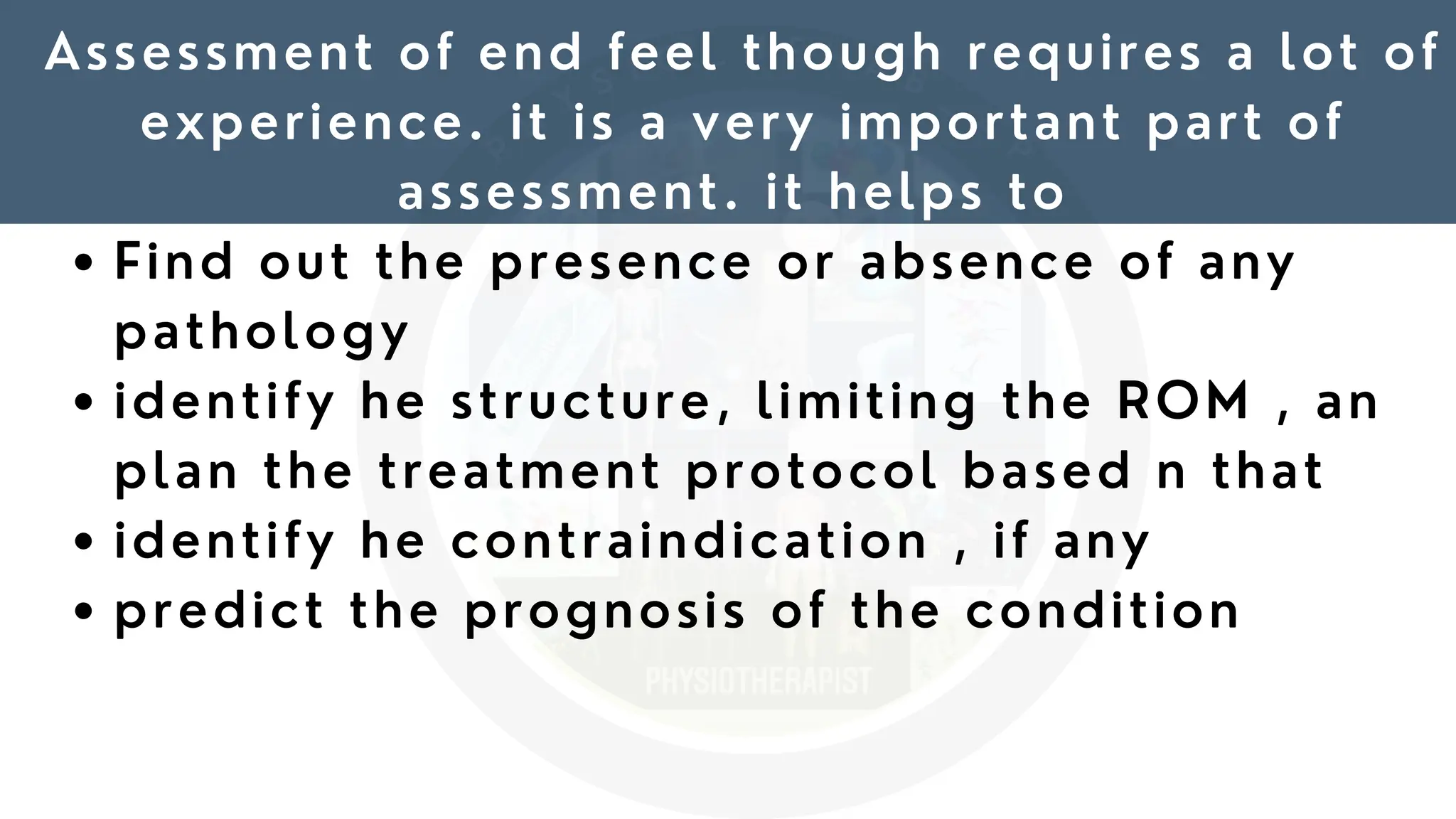 End Feel -joint end feel - Normal and Abnormal end feel | PDF