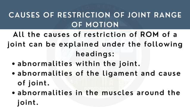 End Feel -joint end feel - Normal and Abnormal end feel | PDF