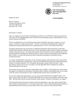 Politics over the law: USCIS' Violation of TVPRA for child asylum ...