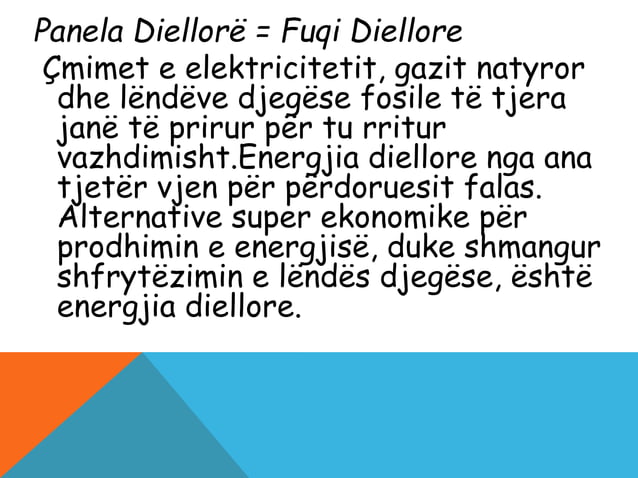 Energjia diellore | PPTX