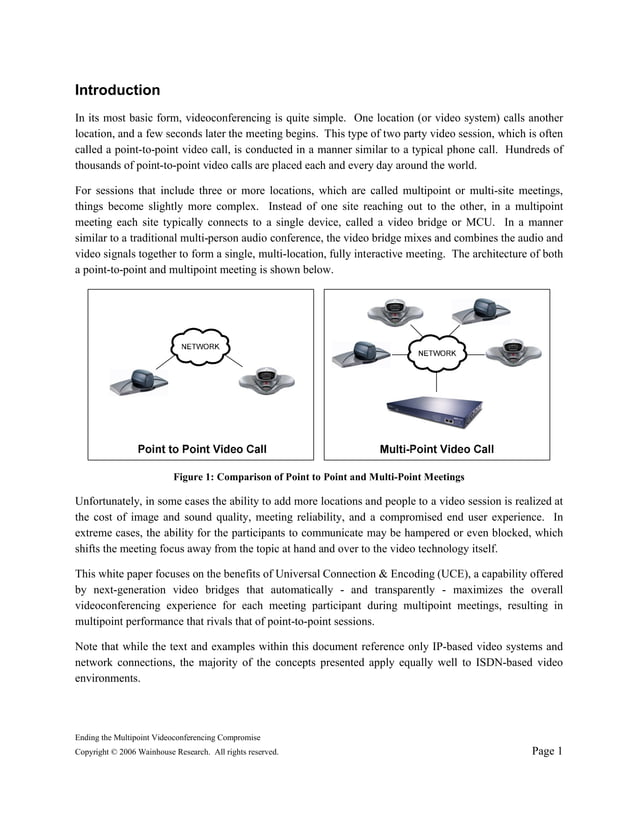 Ending the Multipoint Videoconferencing Compromise | PDF
