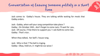 Ending a conversation and saying goodbye | PPTX