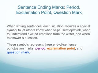 Ending punctuation presentation | PPTX