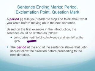 Ending punctuation presentation | PPTX