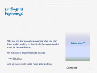 Endings mathematics lessons | PPTX