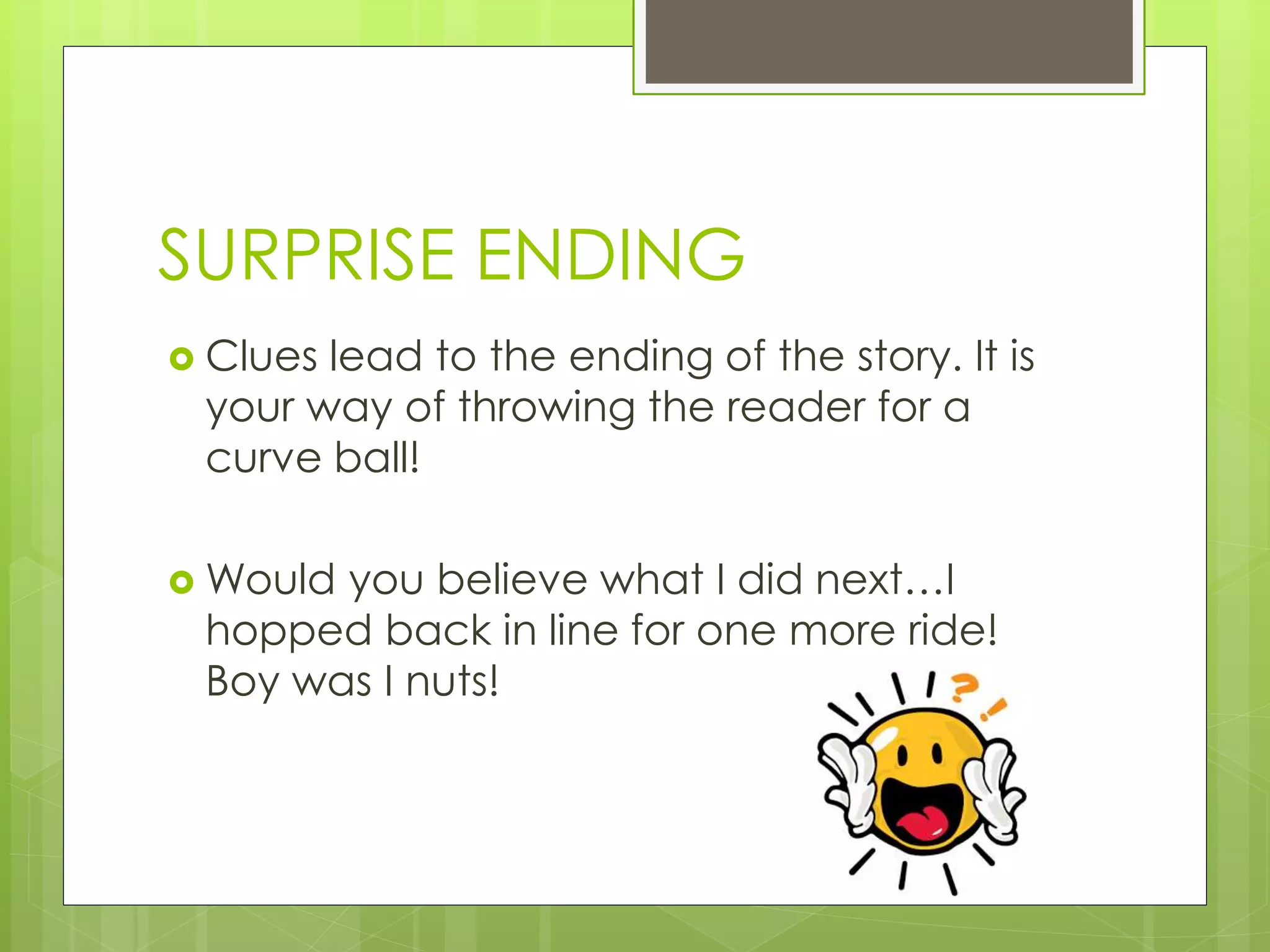 Endings for personal narrative | PPT