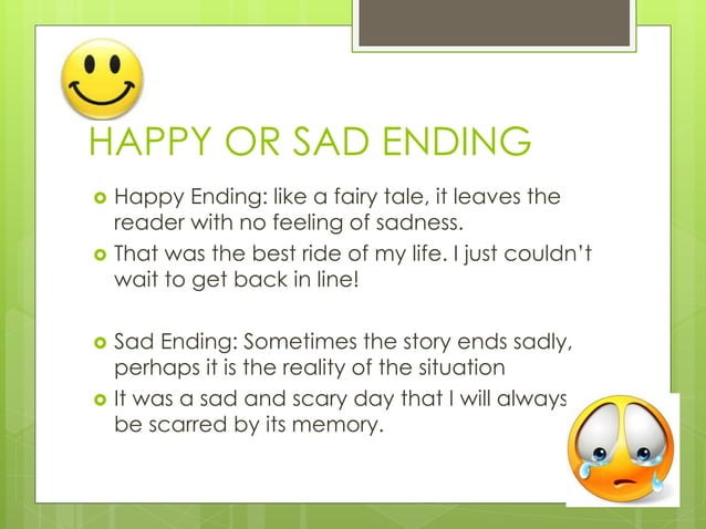 Endings for personal narrative | PPT