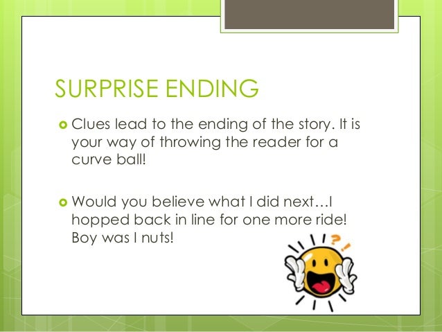 Endings for personal narrative