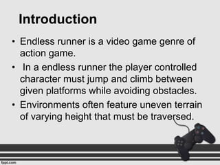 Endless runner | PPT | Racing Video Games | Video Game Genres