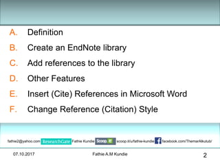 (EndNote) إدارة المراجع باستخدام برنامج إندنوت | PDF