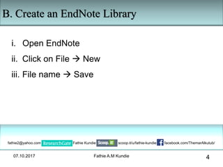 (EndNote) إدارة المراجع باستخدام برنامج إندنوت | PDF