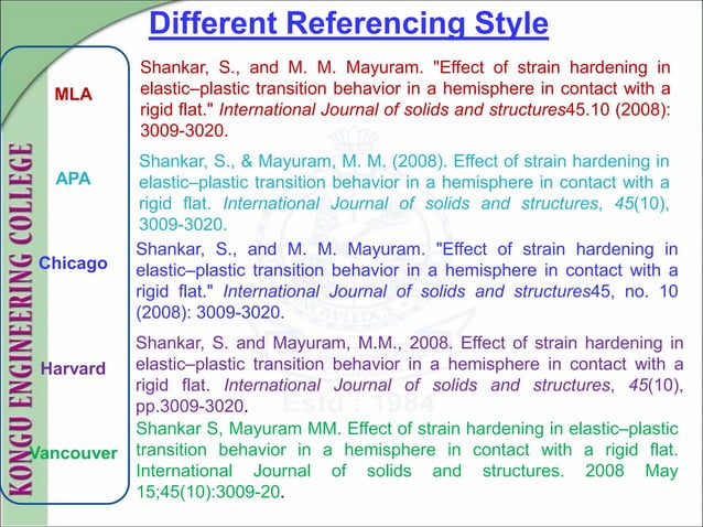 Reference Style & EndNote | PPT