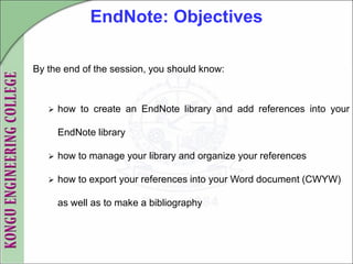 Reference Style & EndNote | PDF