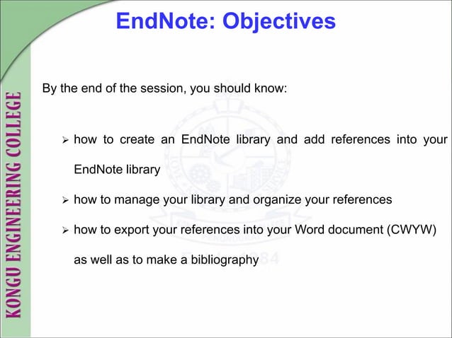 Reference Style & EndNote | PPT