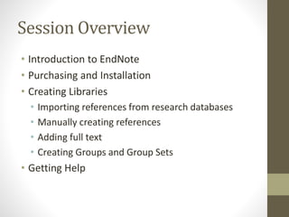 EndNote 101 Spring 2015 | PPT
