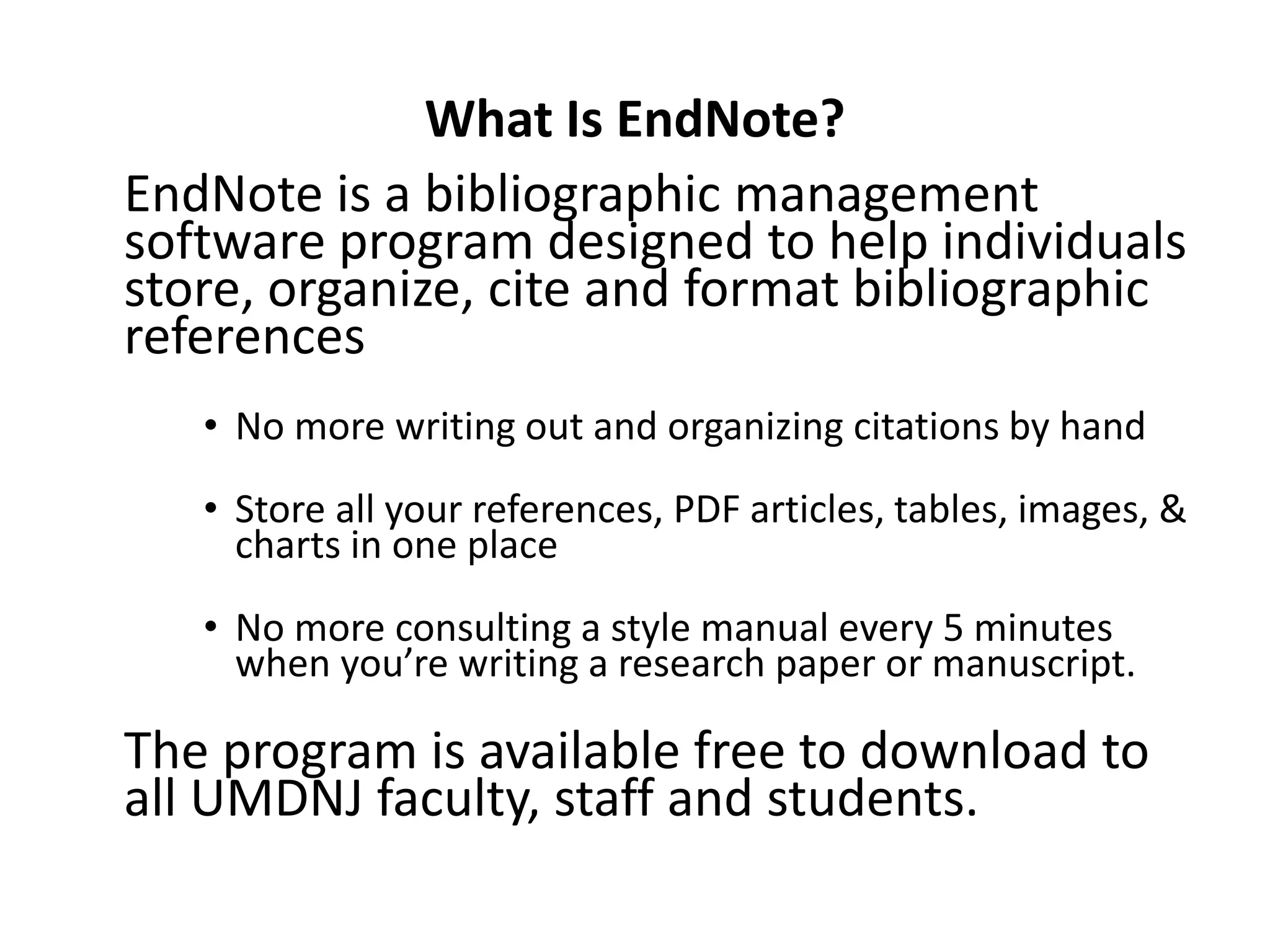 EndNote Basic Lecture | PPTX