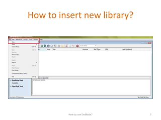 EndNote training | PPT