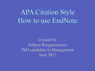 End note training | PPT