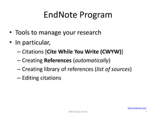 EndNote Workshop | PPTX