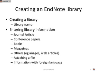 EndNote Workshop | PPTX