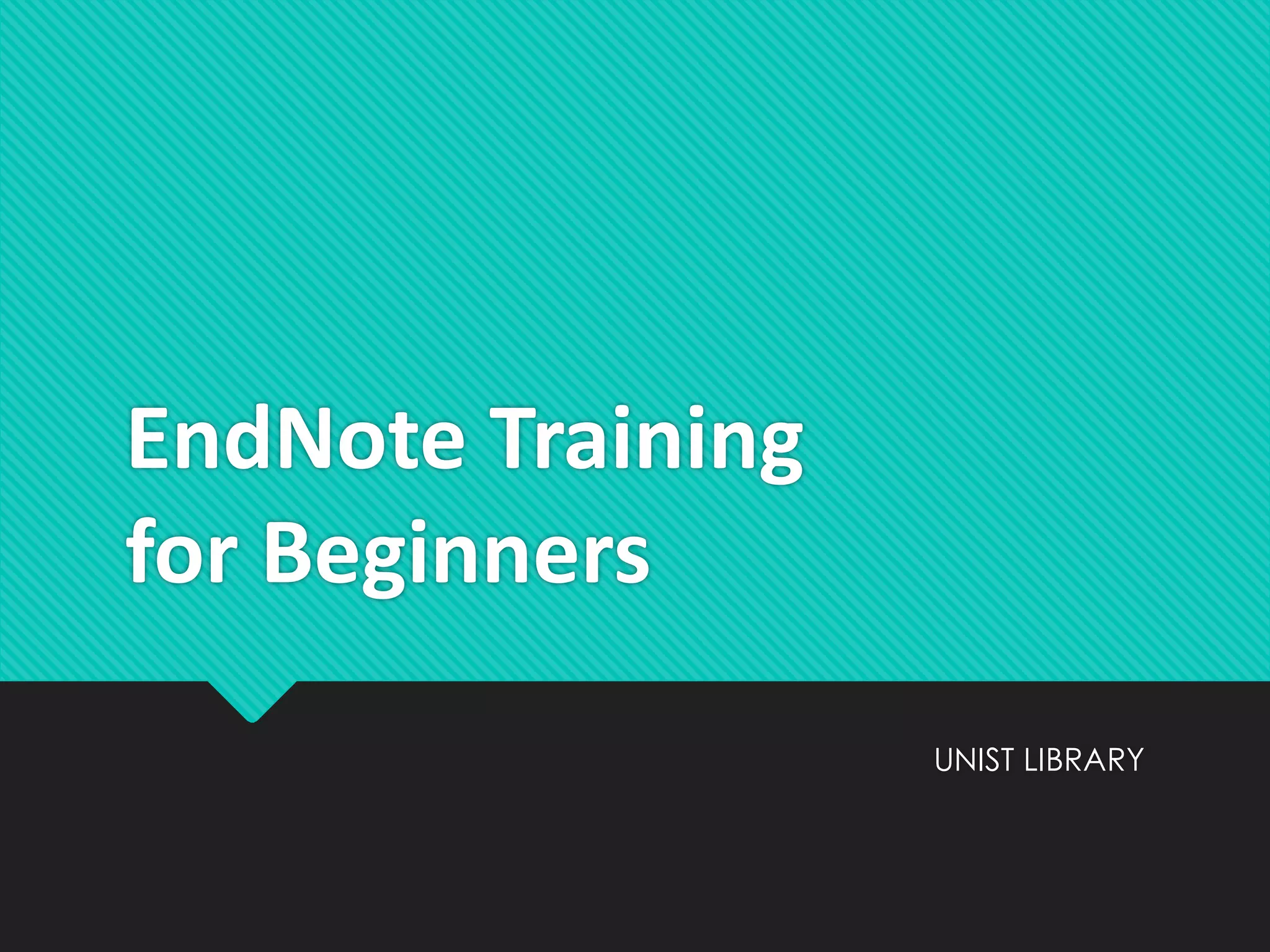 EndNote training for beginners(201411) ppt_upload | PPT