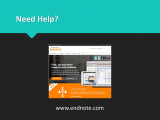 EndNote training for beginners(201411) ppt_upload | PPT