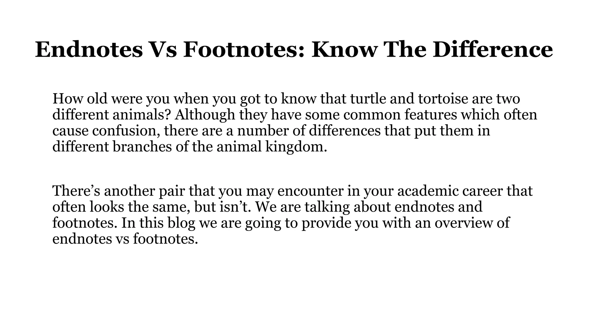 Endnote vs footnote | PPTX | Technology & Computing