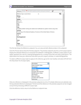 End note x9_guided_tour-windows | PDF