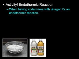 Endothermic and Exothermic Reactions Lesson PowerPoint | PPT