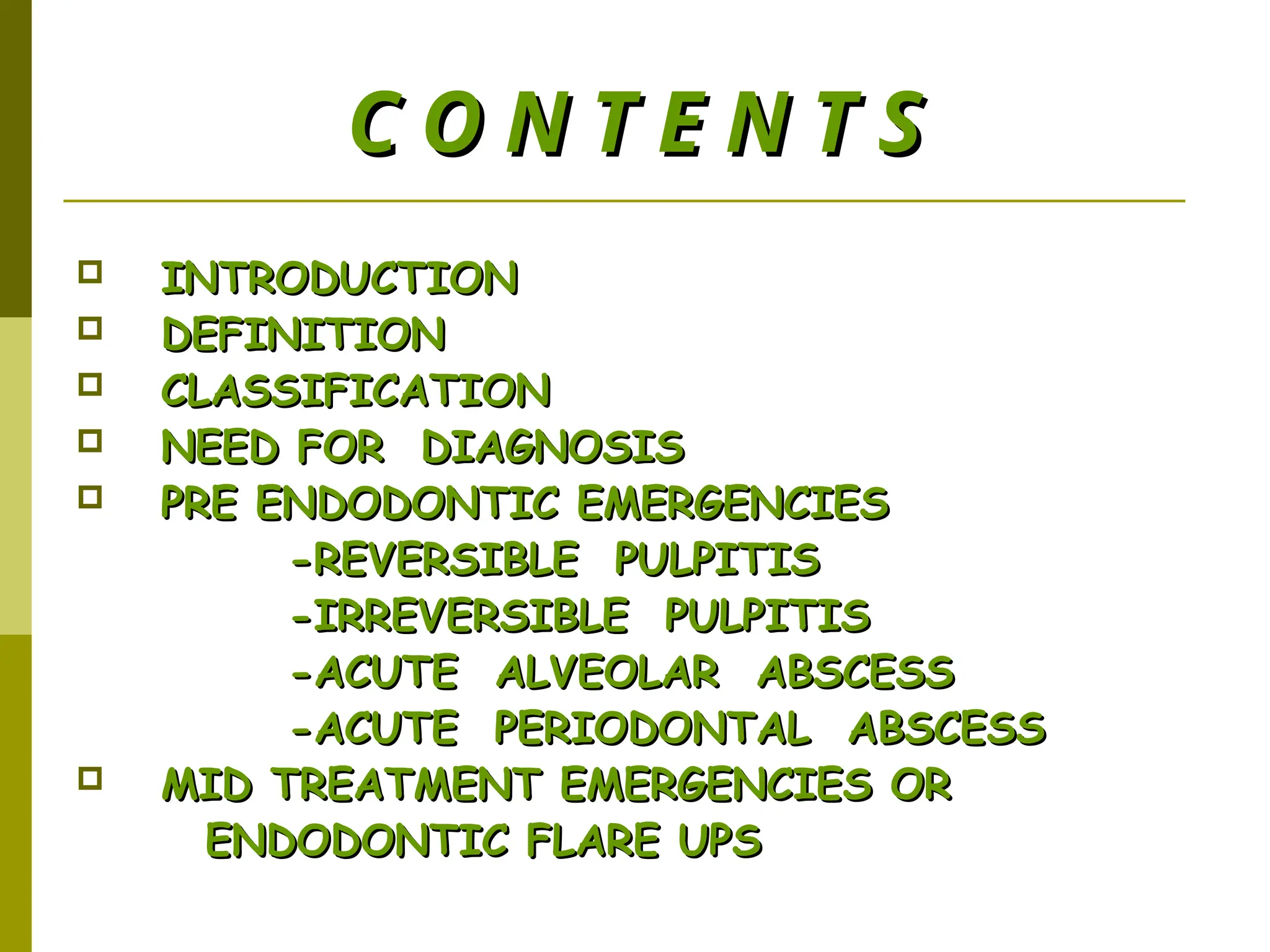 Endodontic Emergencies and their management | PPT