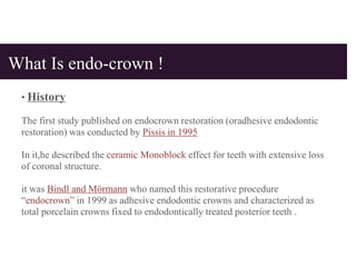 Endo crown | PPTX