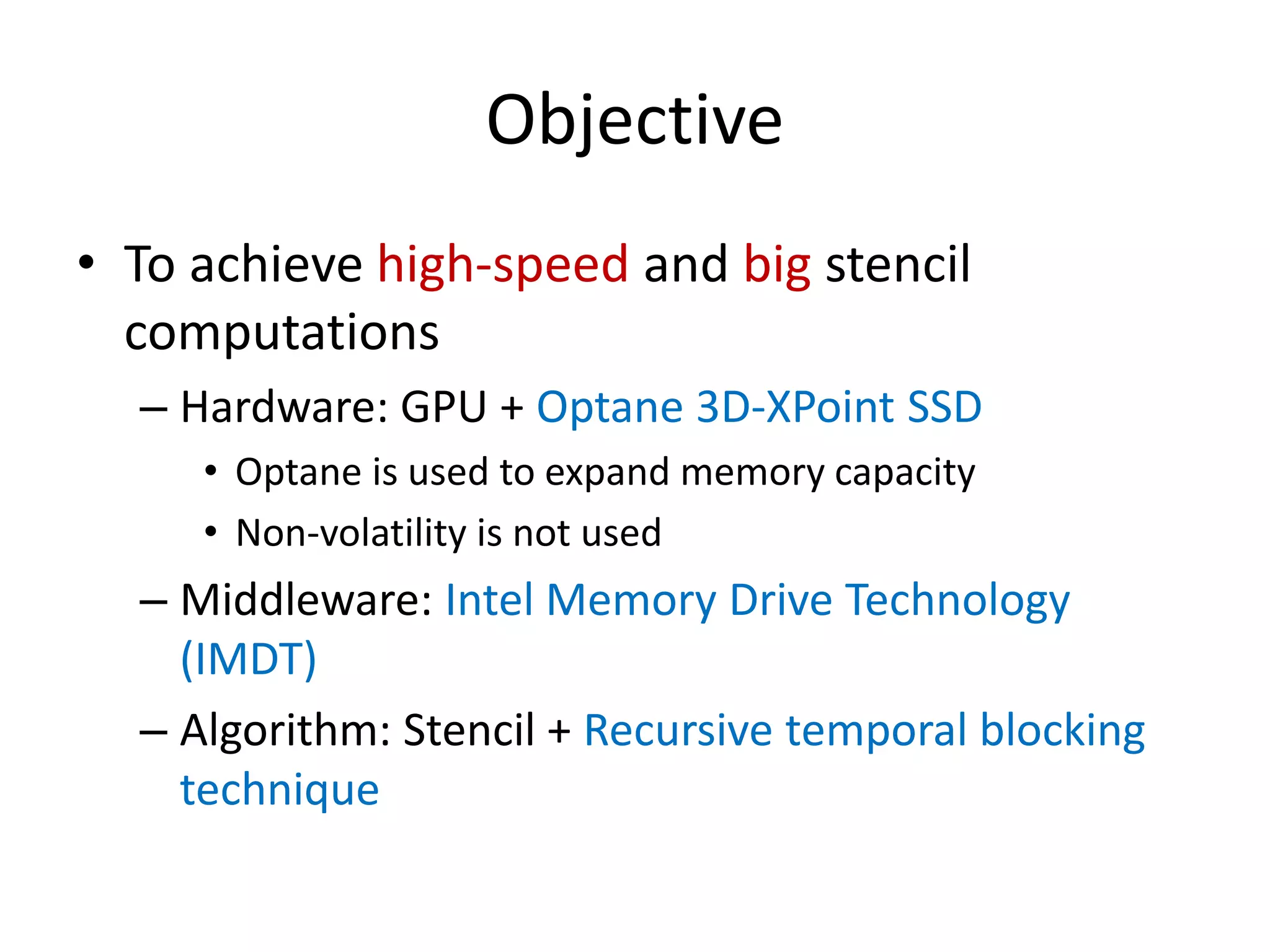 Applying Recursive Temporal Blocking for Stencil Computations to Deeper Memory Hierarchy | PPT