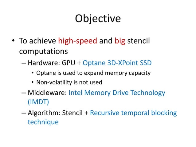 Applying Recursive Temporal Blocking for Stencil Computations to Deeper Memory Hierarchy | PPT