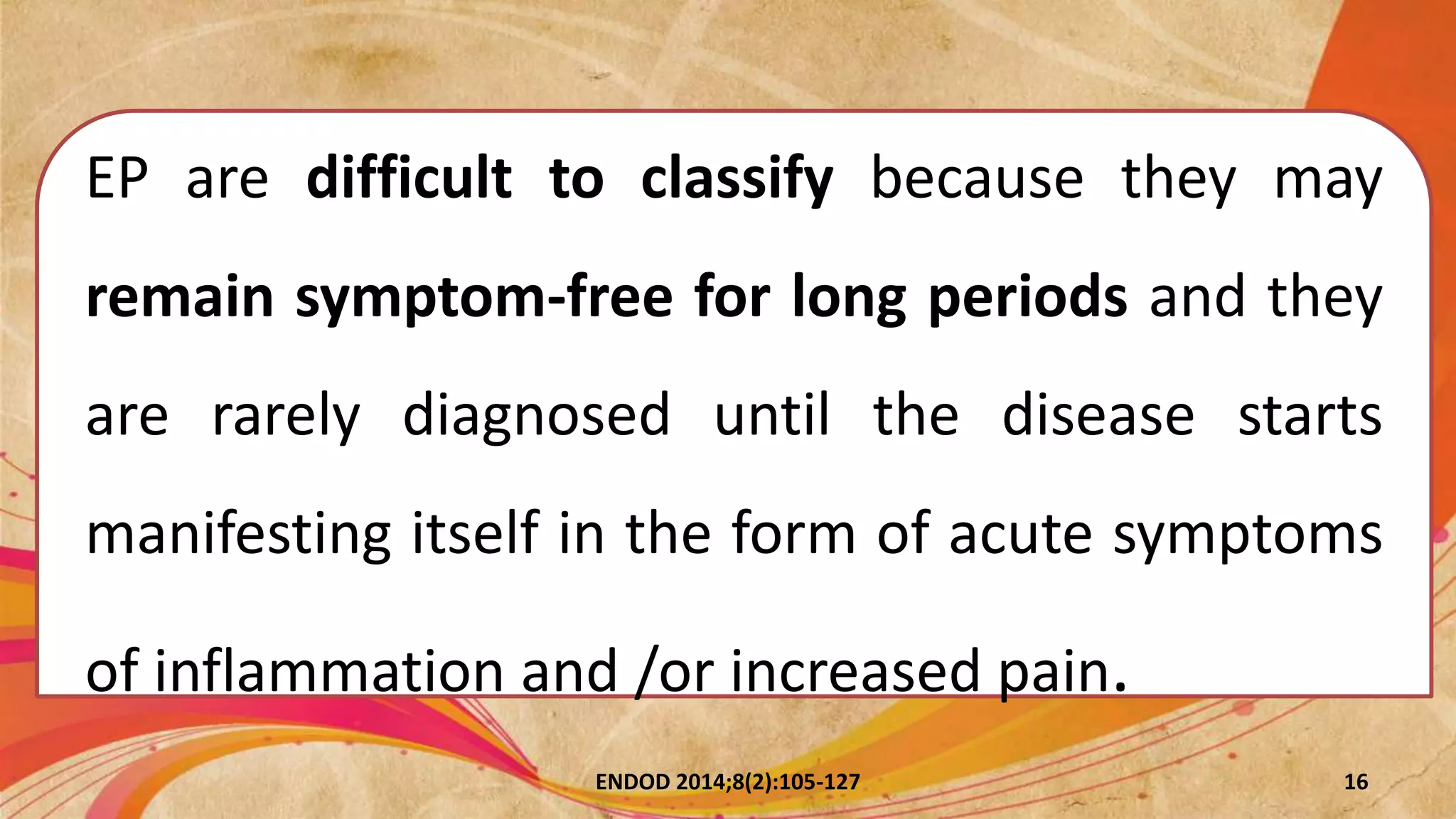 ENDO-PERIO LESION: DIAGNOSIS, PROGNOSIS AND DECISION-MAKING. Antonio ...