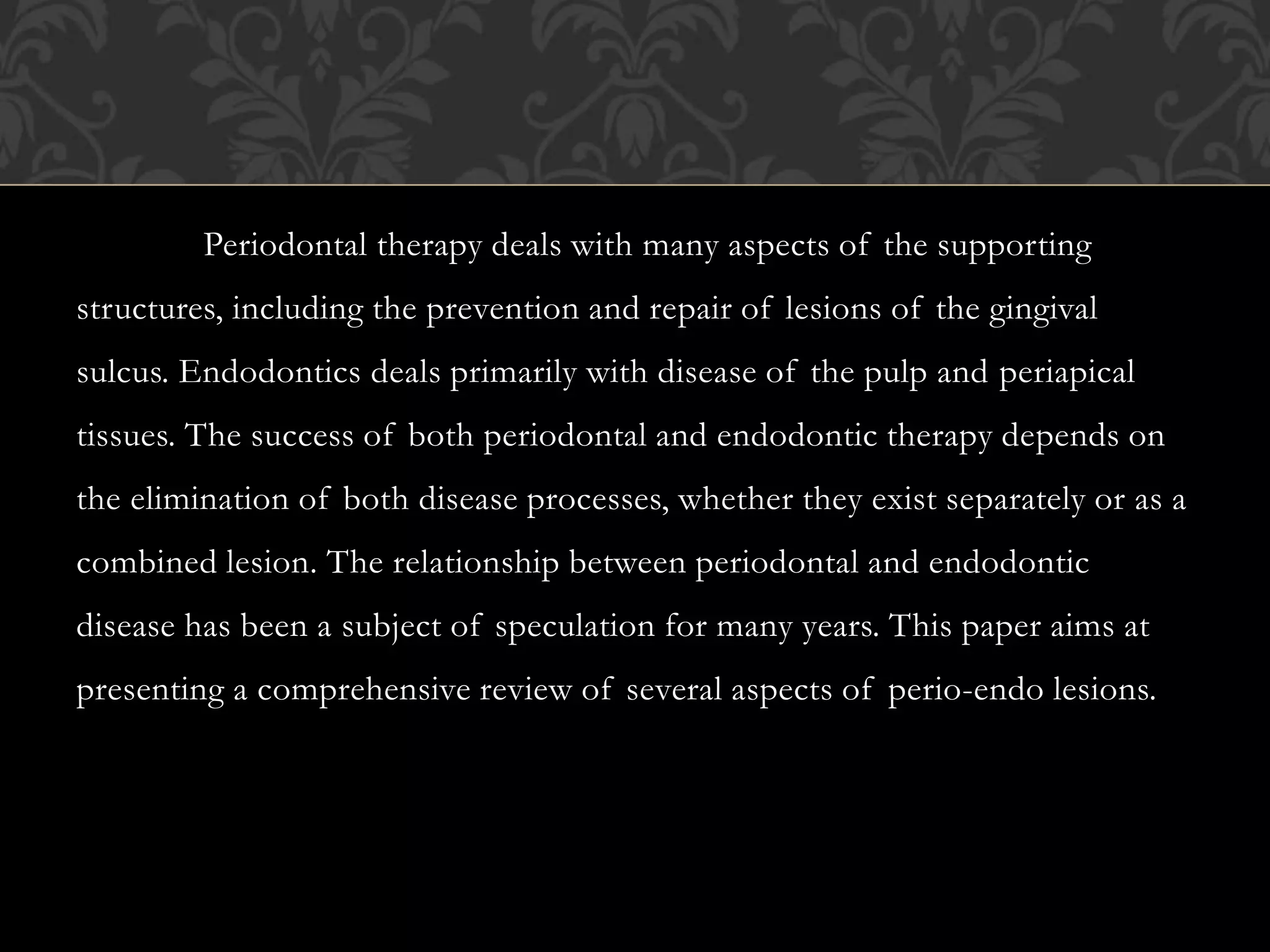 Endo-Perio relationship | PPTX