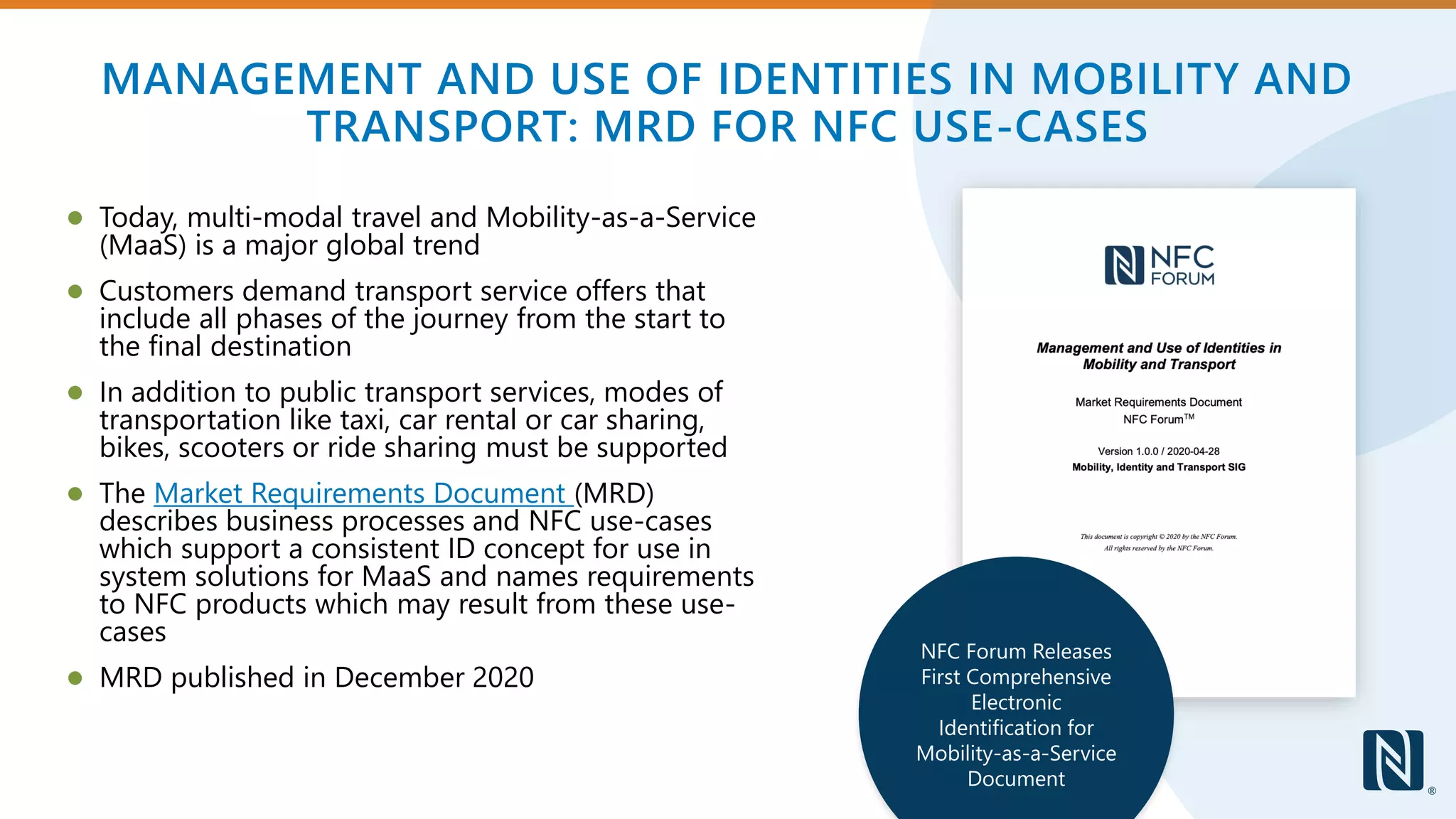 Management and Use of Identities in Mobility and Transport Powered by NFC Technology | PDF
