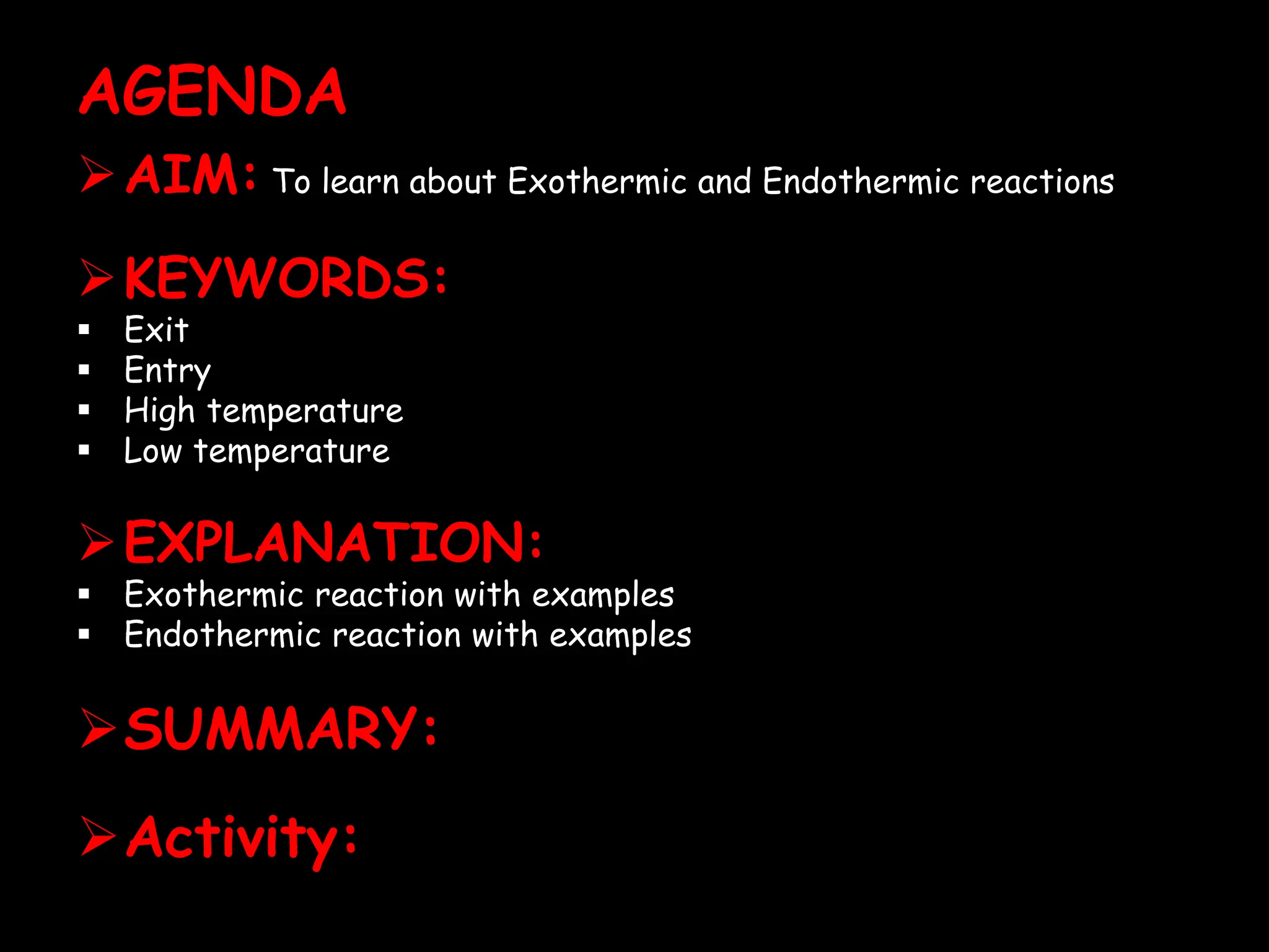 Endothermic and exothermic reacton of class | PPTX