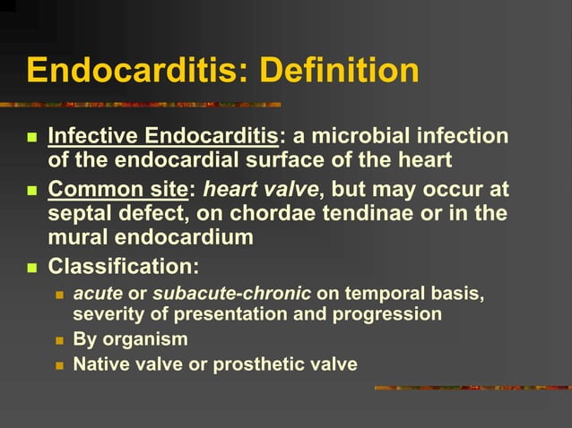 Endocarditis fisiopatologia diagnóstico y tratamiento | PPT