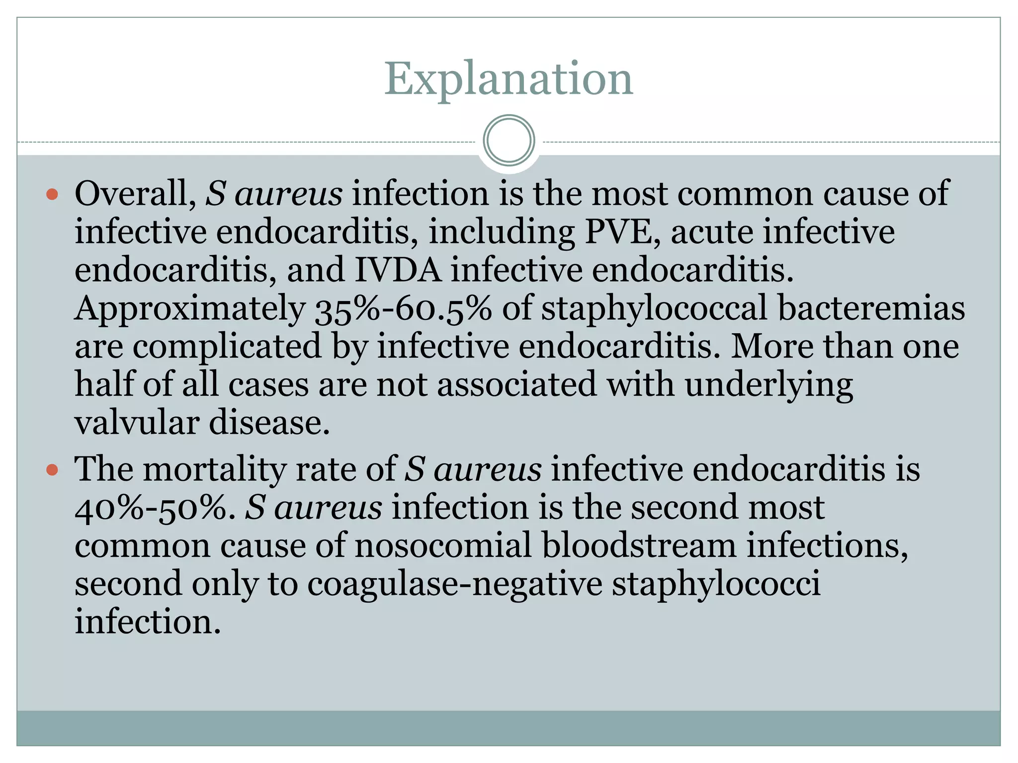 Endocarditis presentation to internal medicine2019 | PPTX