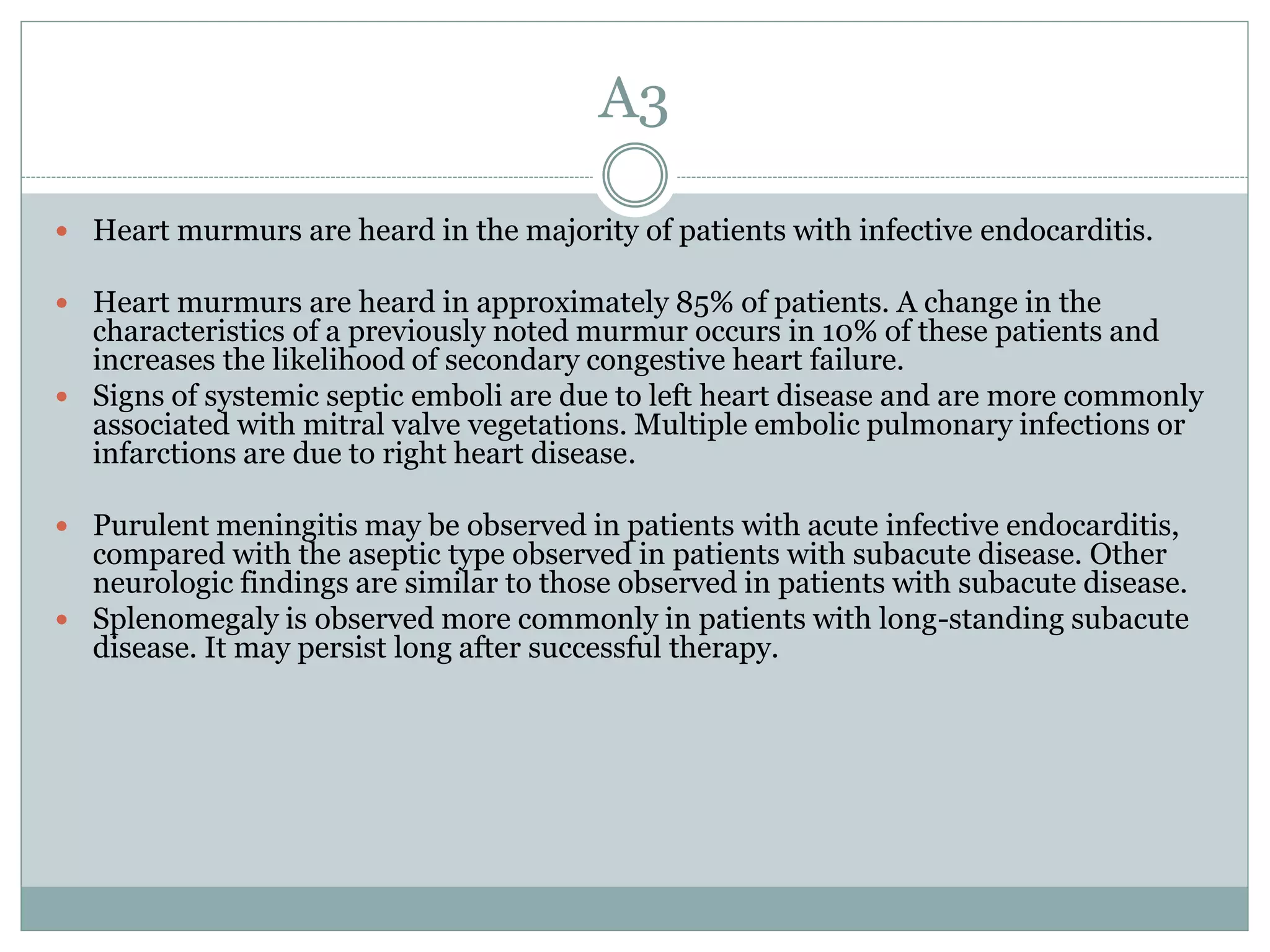 Endocarditis presentation to internal medicine2019 | PPTX